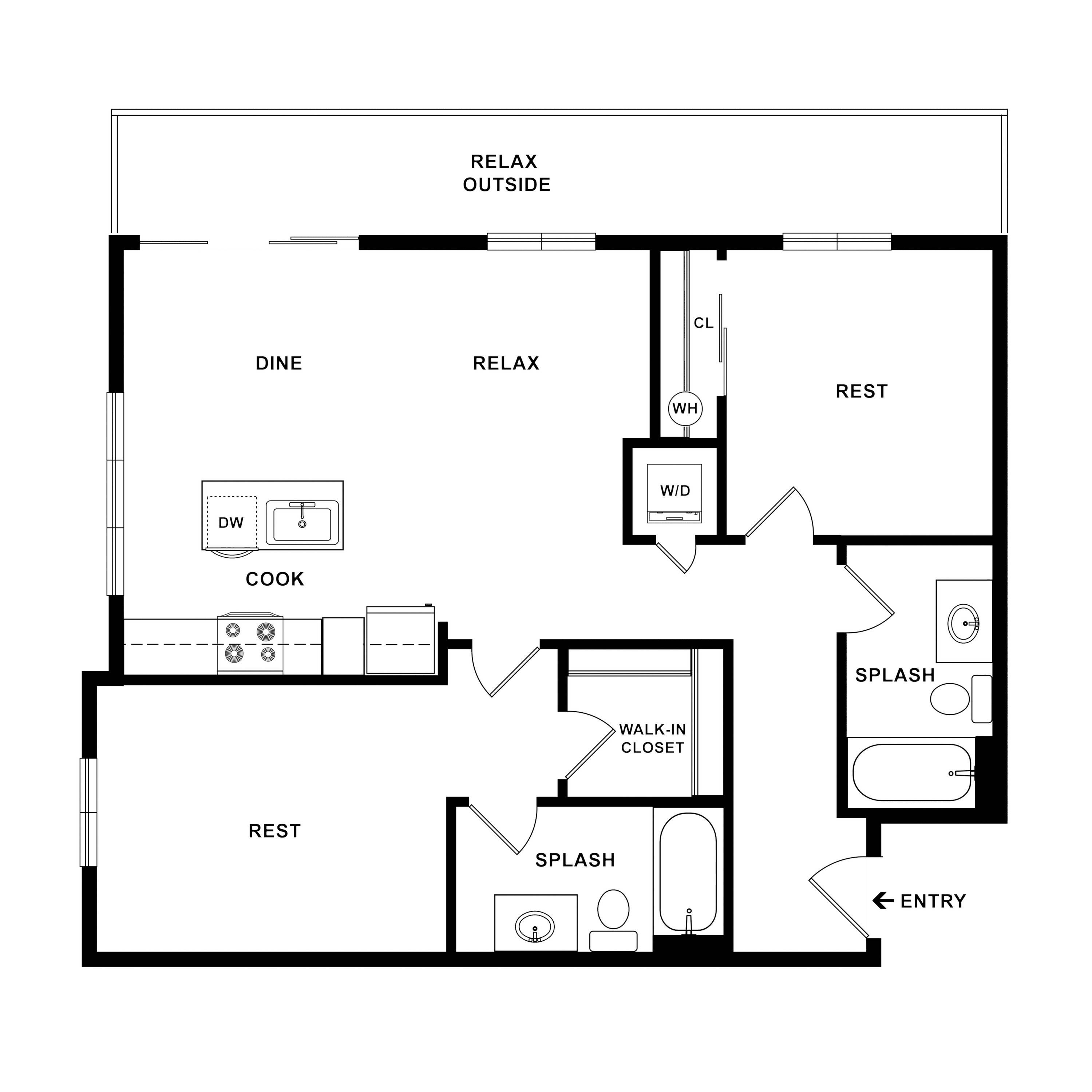 Spur | 2 Bed Apartment | Midtown 64 Apartments