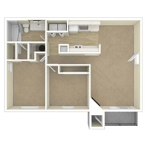 Two Bedroom One Bath | 2 Bed Apartment | Ballinger Commons Apartment Homes