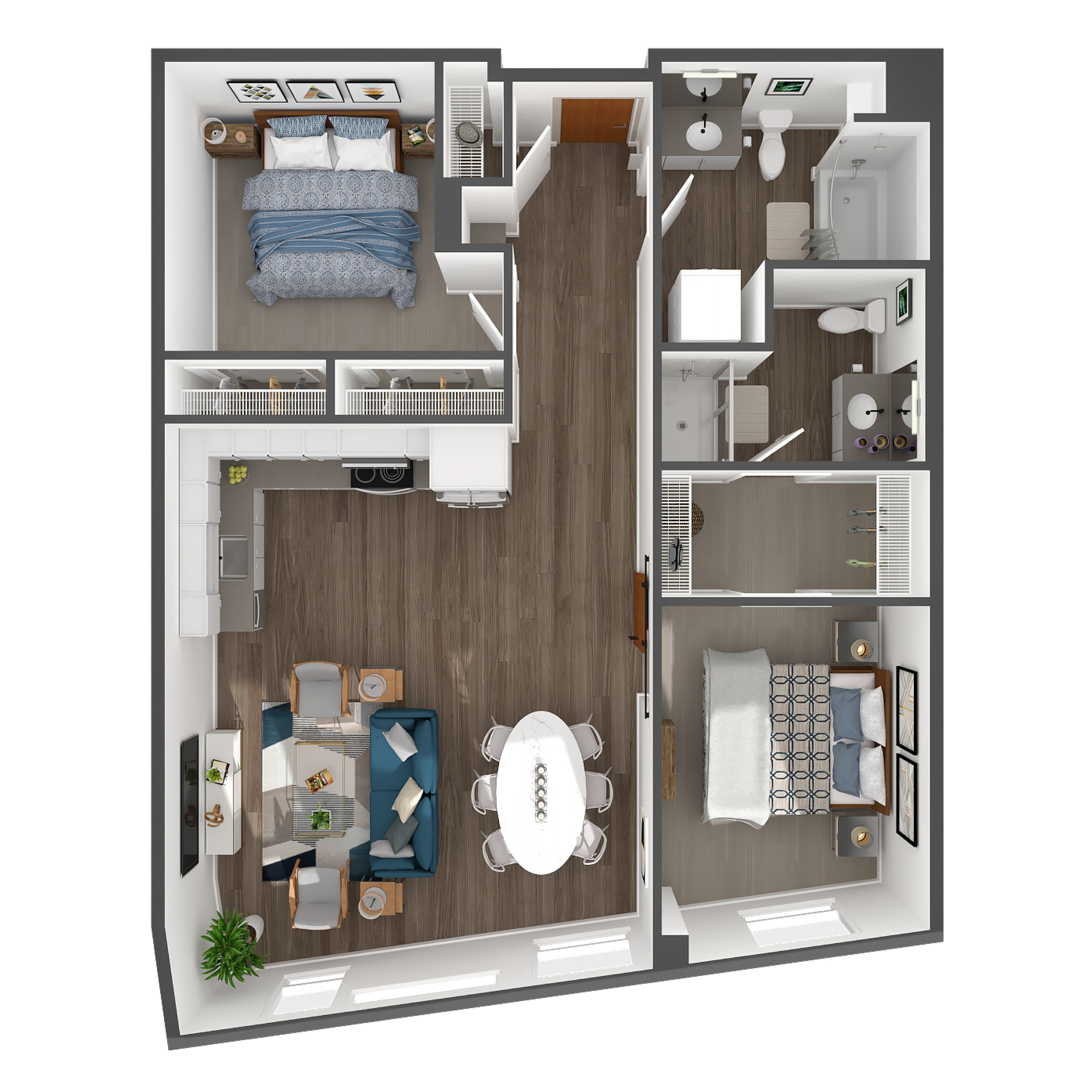 2 Bed, 2 Bath- D | 2 Bed Apartment | Heron Flats & Lofts
