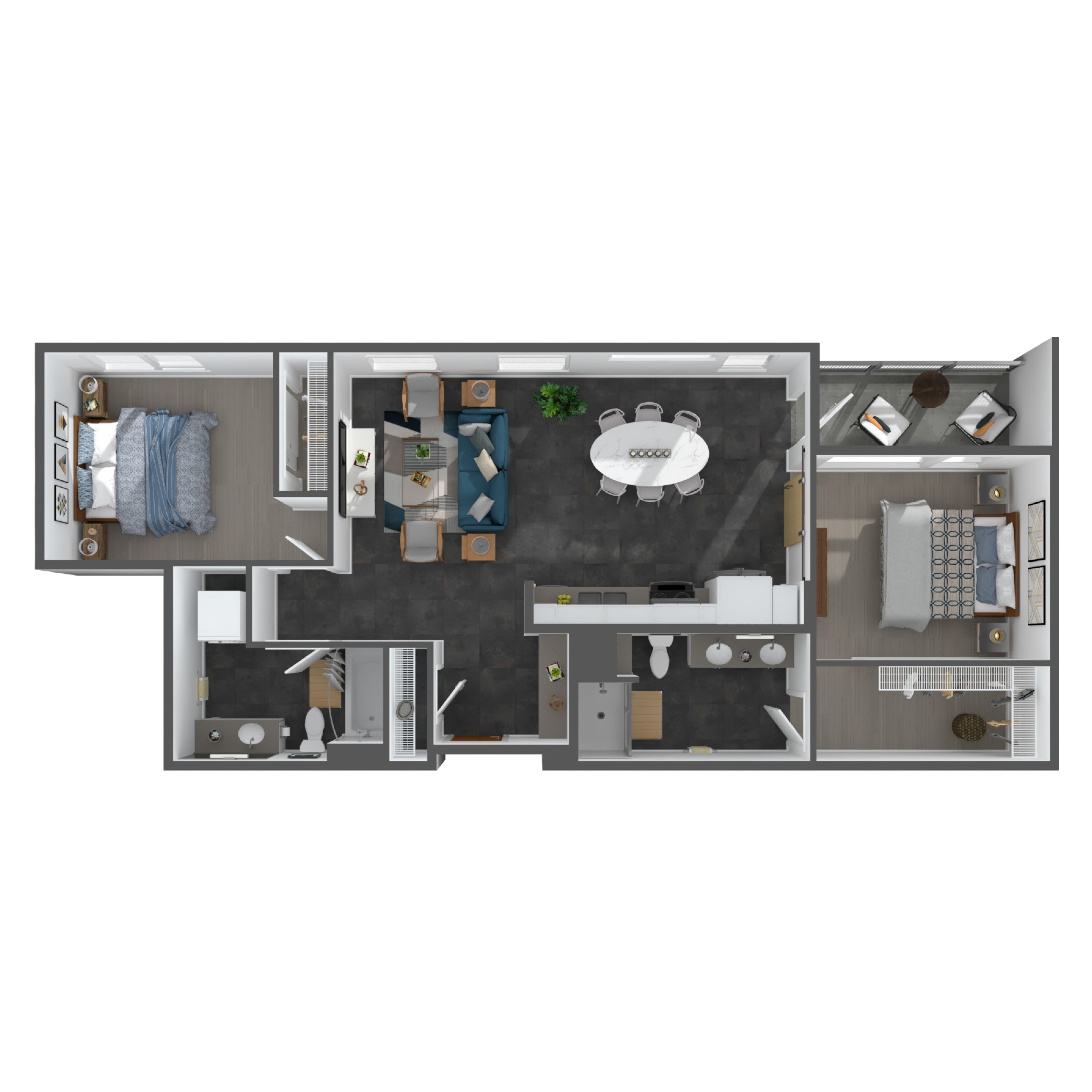 2 Bed, 2 Bath- D | 2 Bed Apartment | Heron Flats & Lofts