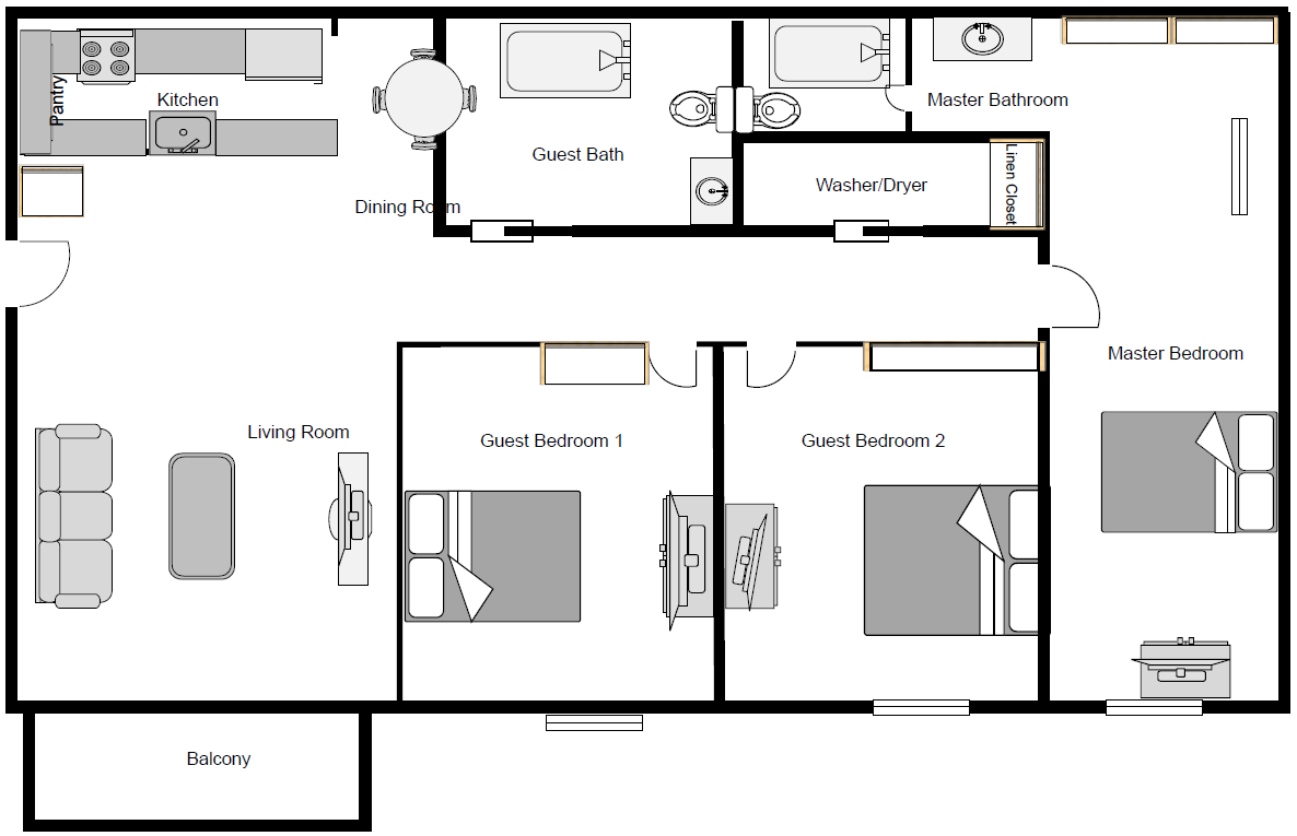 1 - 3 Bed Apartments - Check Availability | Kreekview Apartments