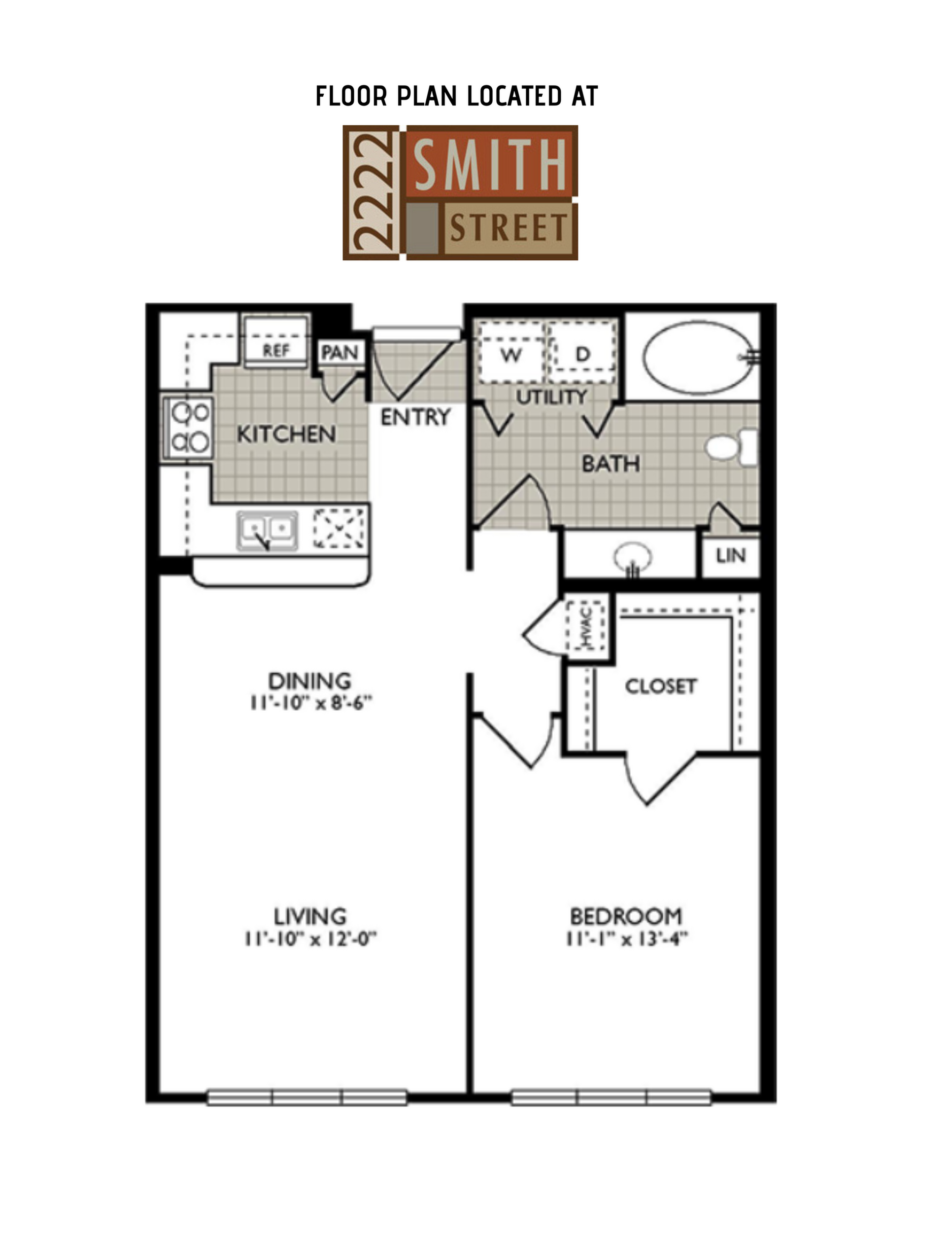 "2222 SMITH-B: 1 Bed 1 Bath in Houston | 742 sq ft"