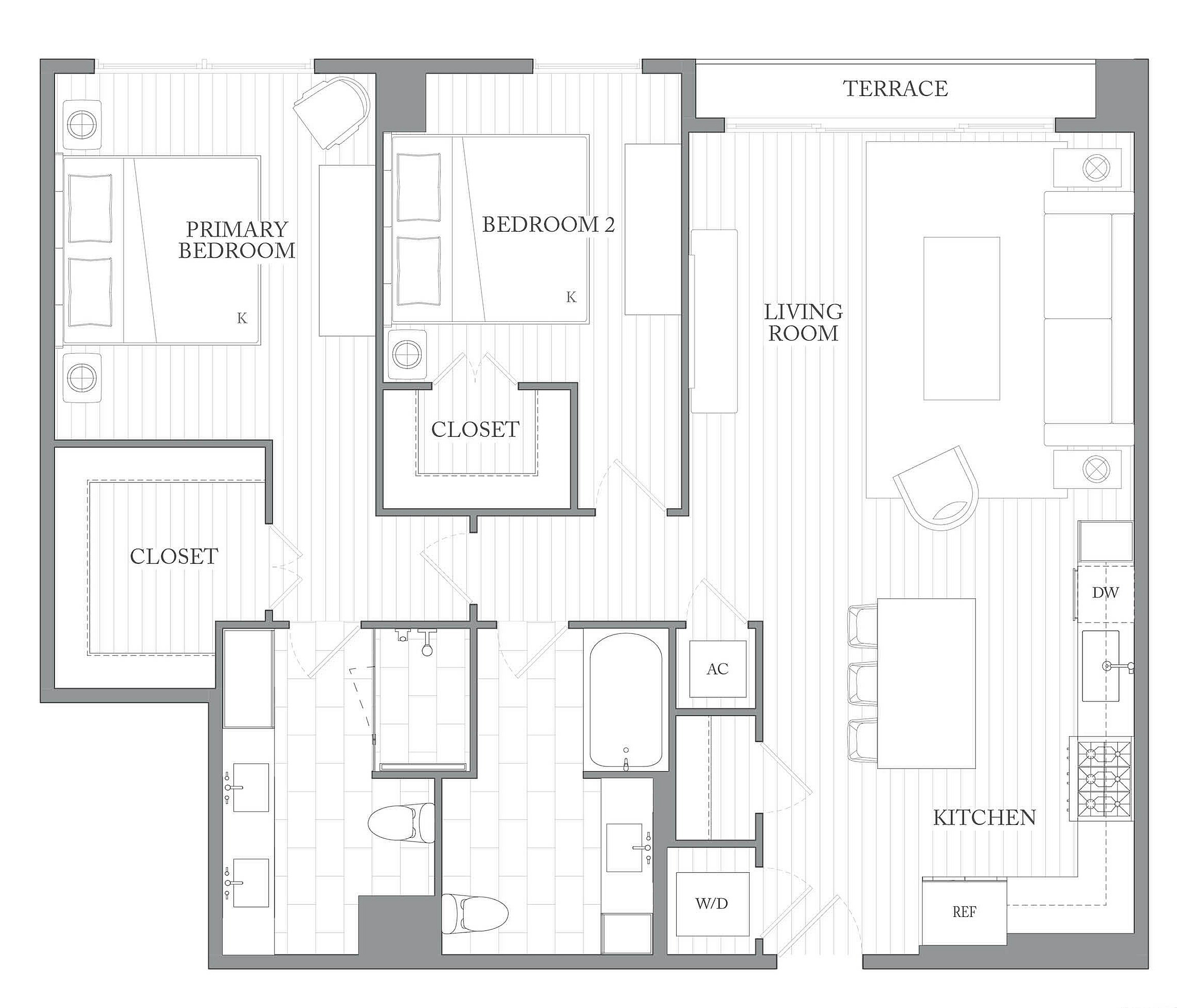 2C | 2 Bed Apartment | 1 Riva Row