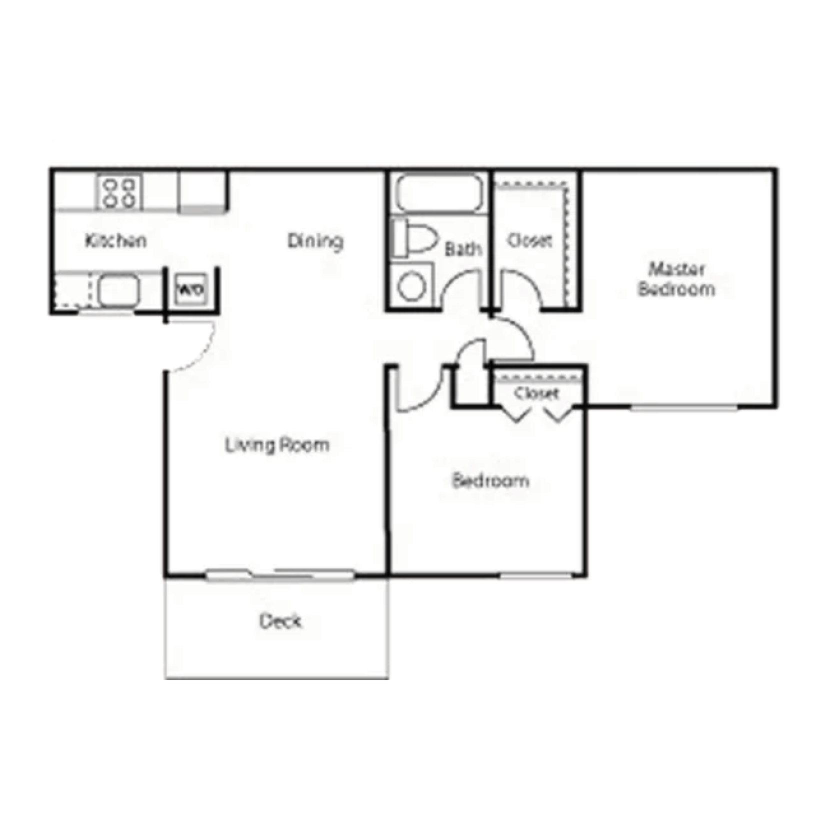 2 Bed, 1 Bath A Upgraded | 2 Bed Apartment | The Lakes