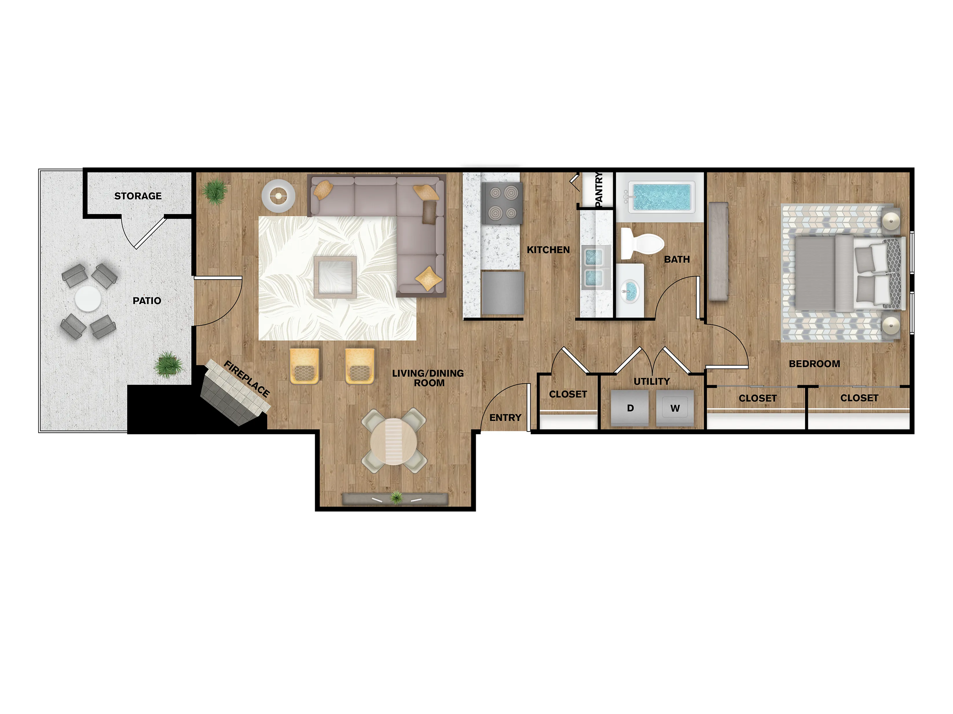 1 Bed, 1 Bath A Upgraded (80% Income Restricted) | 1 Bed Apartment ...