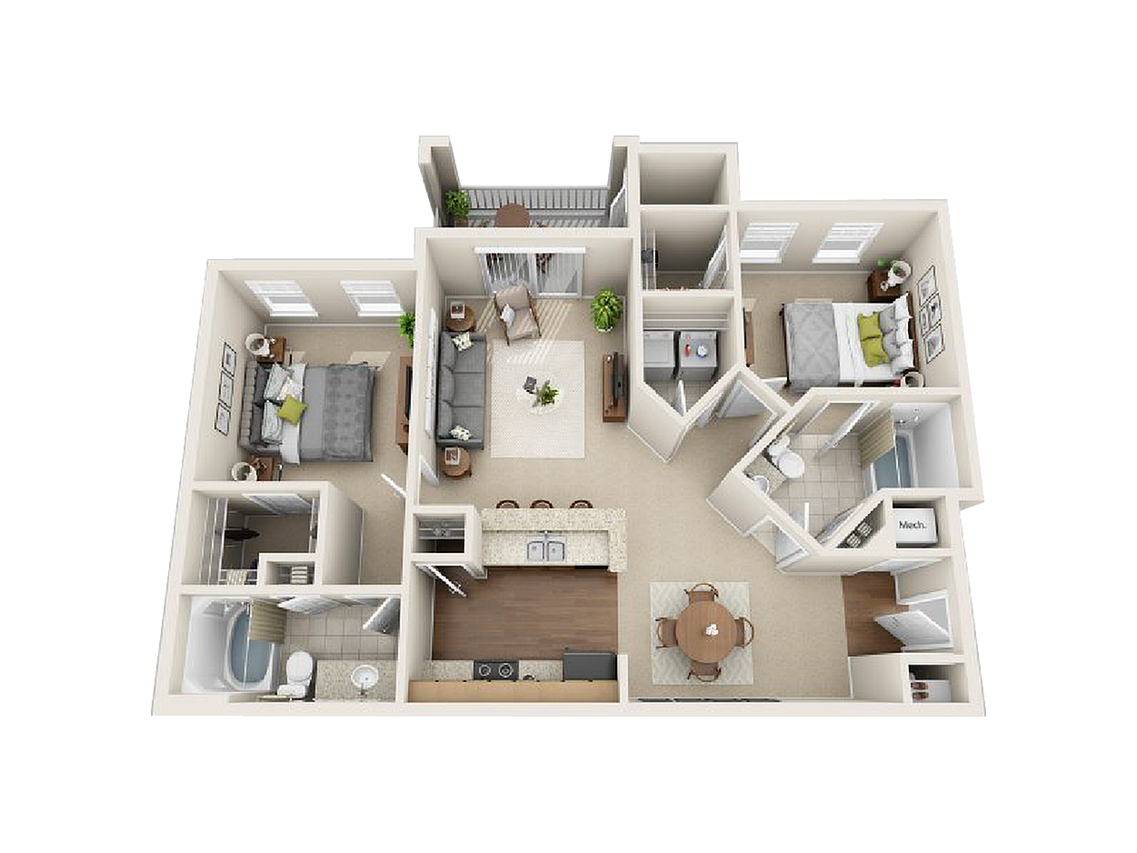 2 Bed, 2 Bath B | 2 Bed Apartment | Latitude at the Commons