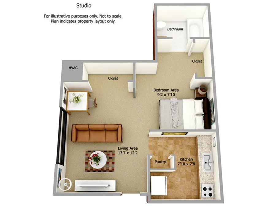 Alcove Studio: Modern Studio in Oak Creek | 425 sq ft