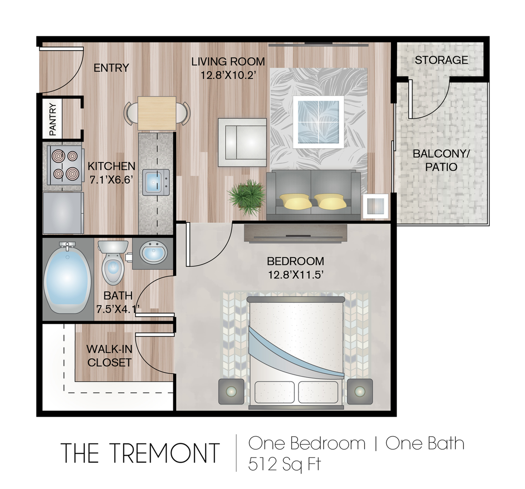 The Tremont Premium Plus | 1 Bed Apartment | Cabot Crossing