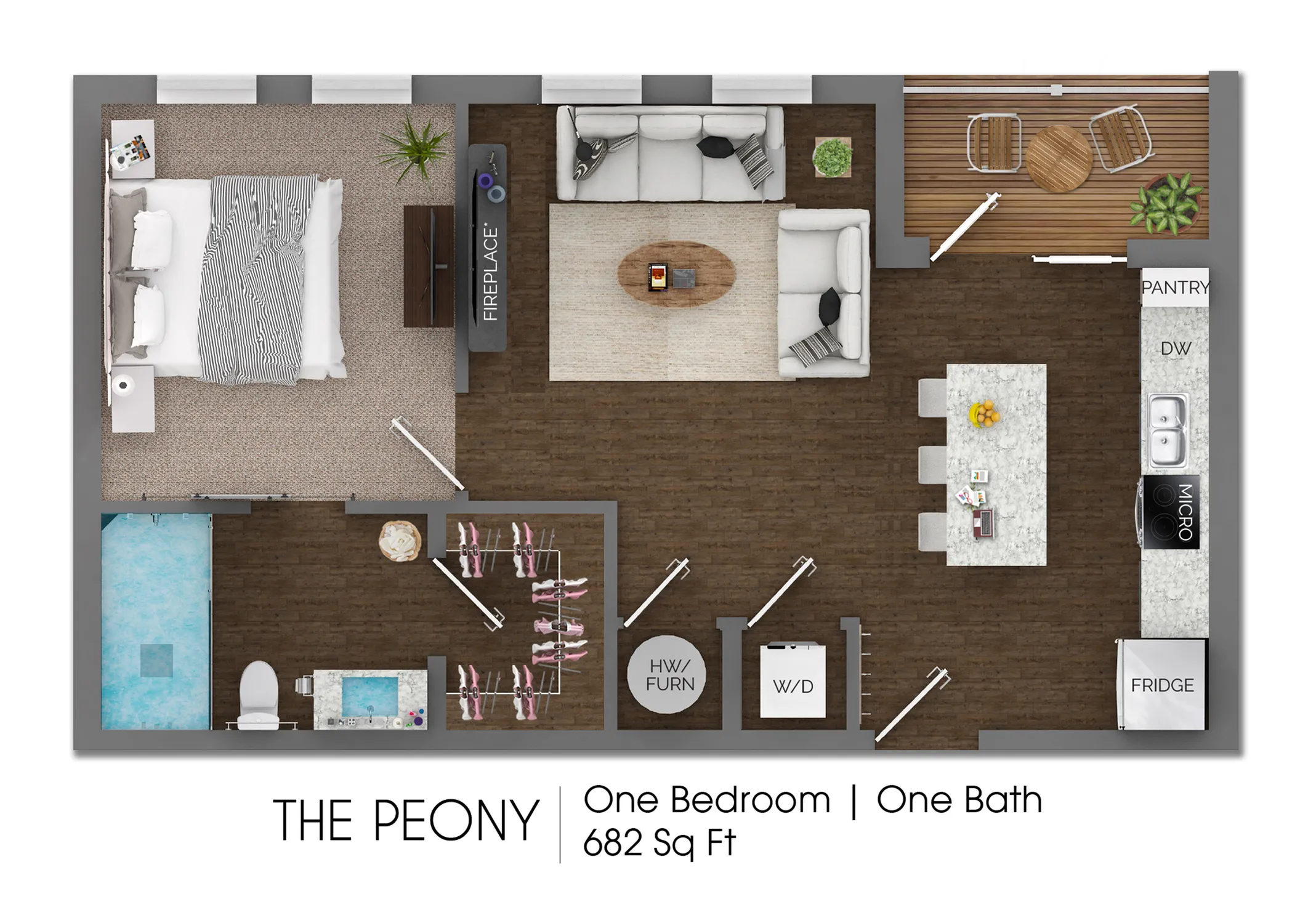 Peony | 1 Bed Apartment | Delaneaux