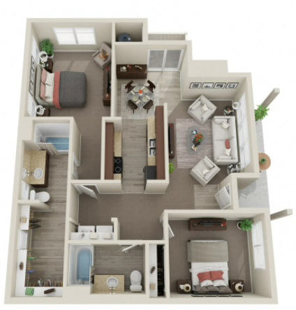 2 Bed Apartments - Check Availability | Cimarron