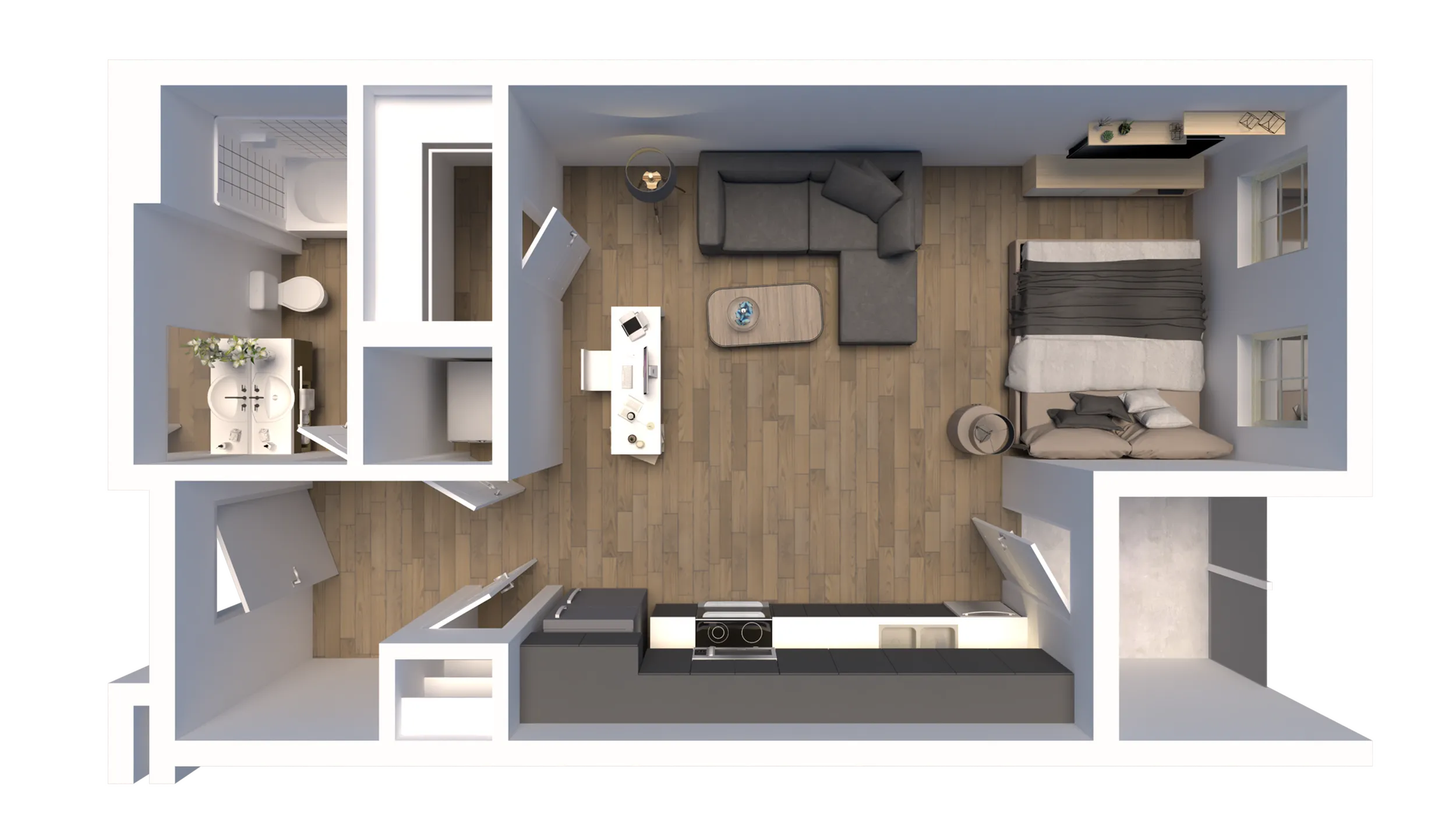 Studio - 3 Bed Apartments - Check Availability | Lofts at Rivers Edge