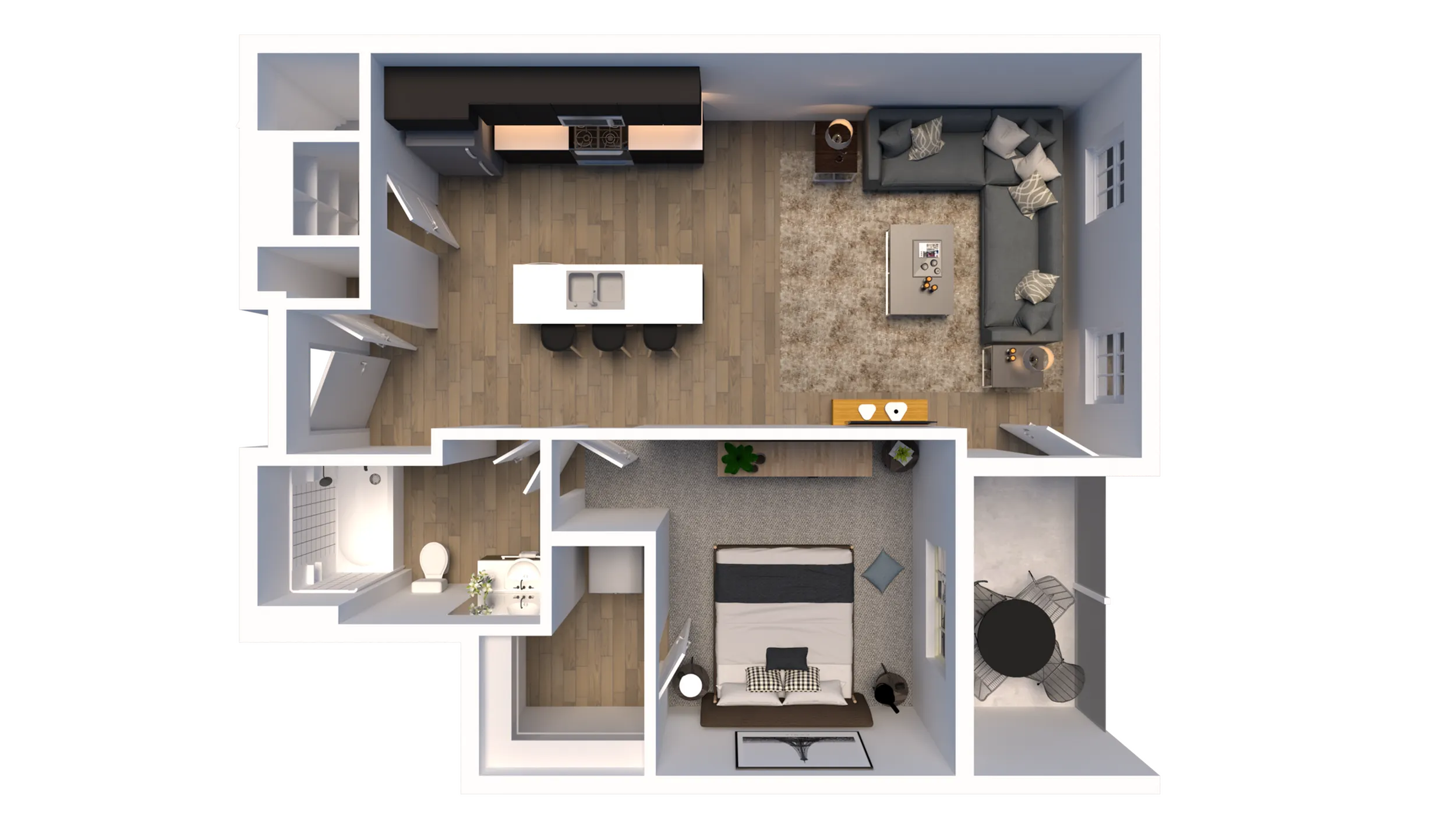 Studio - 3 Bed Apartments - Check Availability | Lofts at Rivers Edge