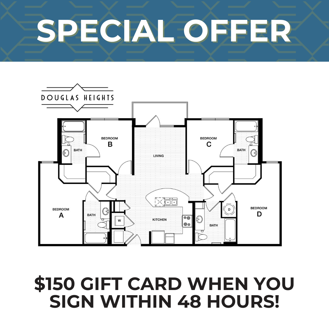 Floor Plans | 2, 3 & 4 Bedroom UTC Housing | Douglas Heights