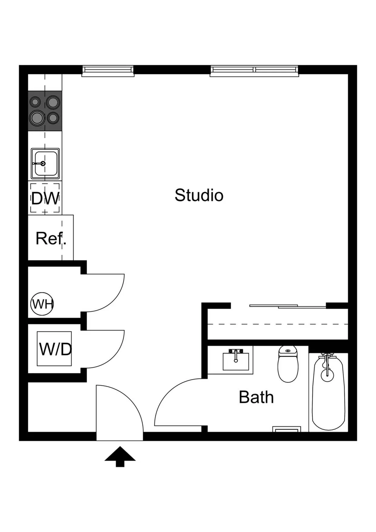 Studio-A3 | Studio Apartment in Baltimore | HOHM