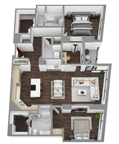 Studio - 3 Bed Apartments in Midtown Atlanta | Floor Plans