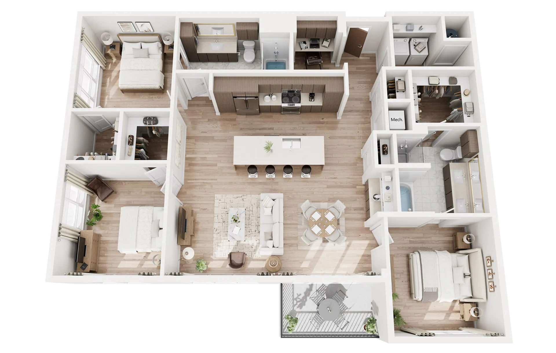 Studio - 3 Bedroom Apartments in Everett | Hanover Everett