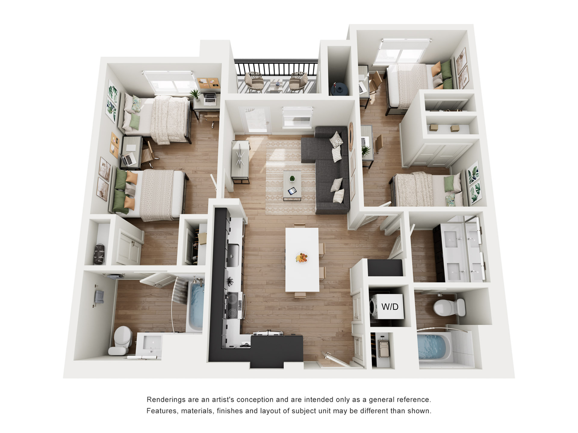 B1- ALT | 2 Bed Apartment | Axis at Davis