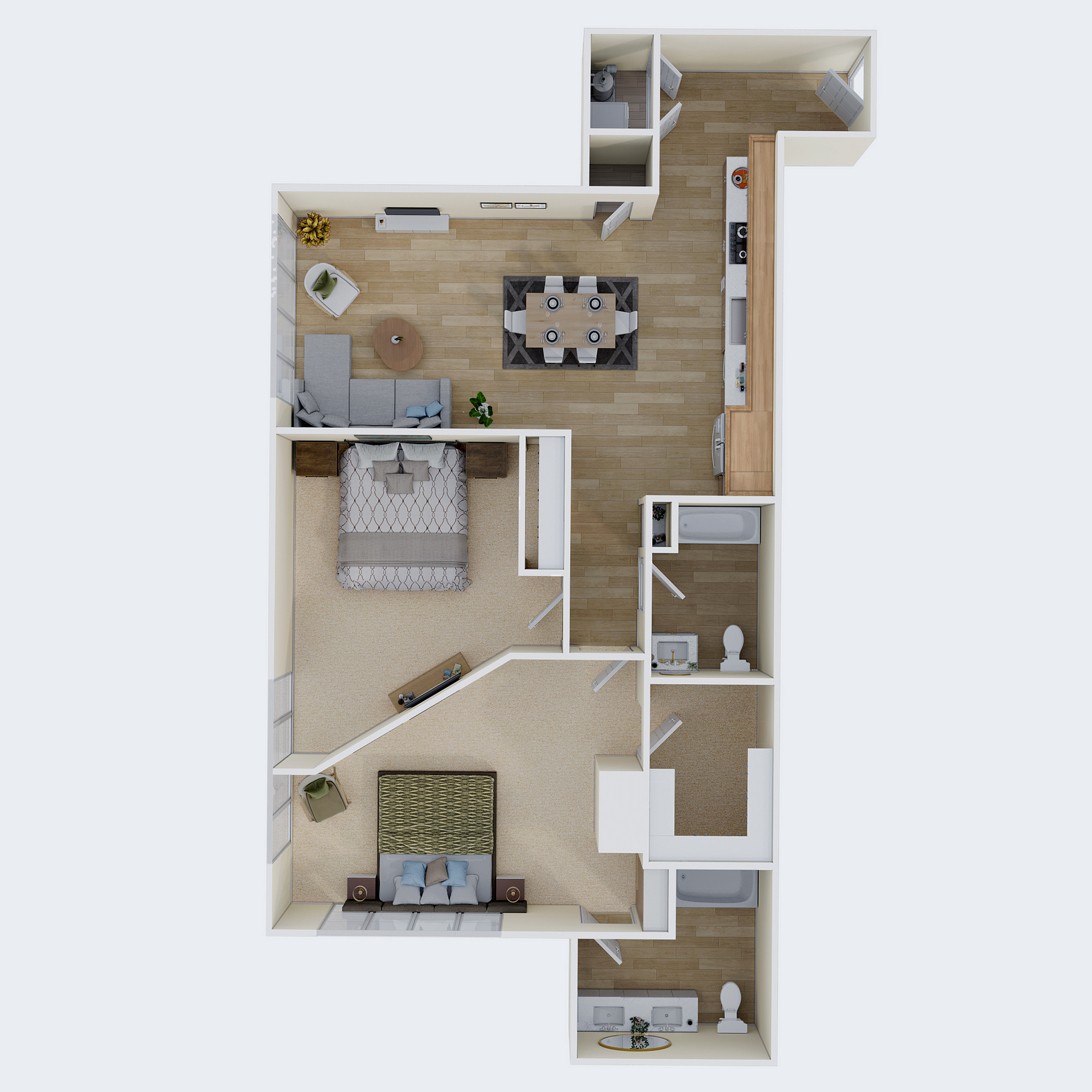 2x2 Plus | 2 Bed Apartment | The Cleo