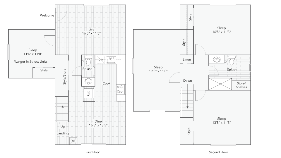 Floor Plans | The Social Amherst | UMass I Student Housing