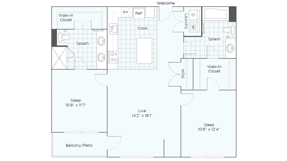 B2 | 2 Bed Apartment | Nordhaus Apartment Homes