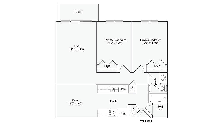 Davie Plus - Station | 2 Bed Apartment | The Social West Ames®