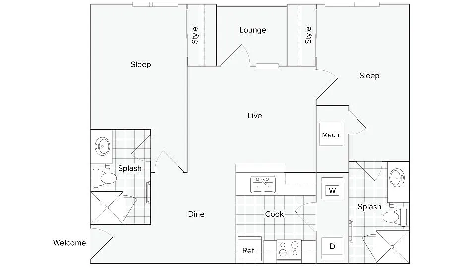 The Redbird Standard | 2 Bed Apartment | The Social Normal
