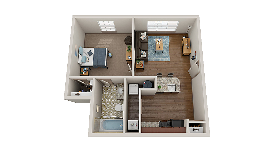 Studio, 1, 2, 3, & 4 Bedroom Floorplans for Rent | The Social Blue ...
