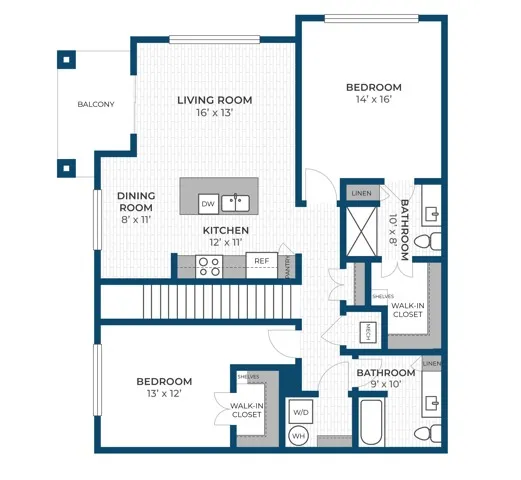 2C | 2 Bed Apartment | Seasons at North Aurora