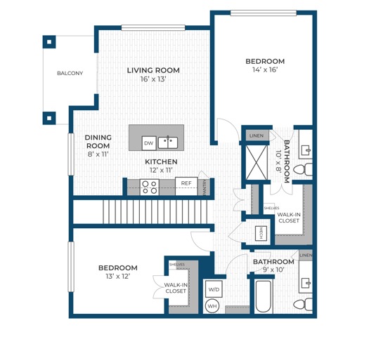 2C | 2 Bed Apartment | Seasons at Franklin
