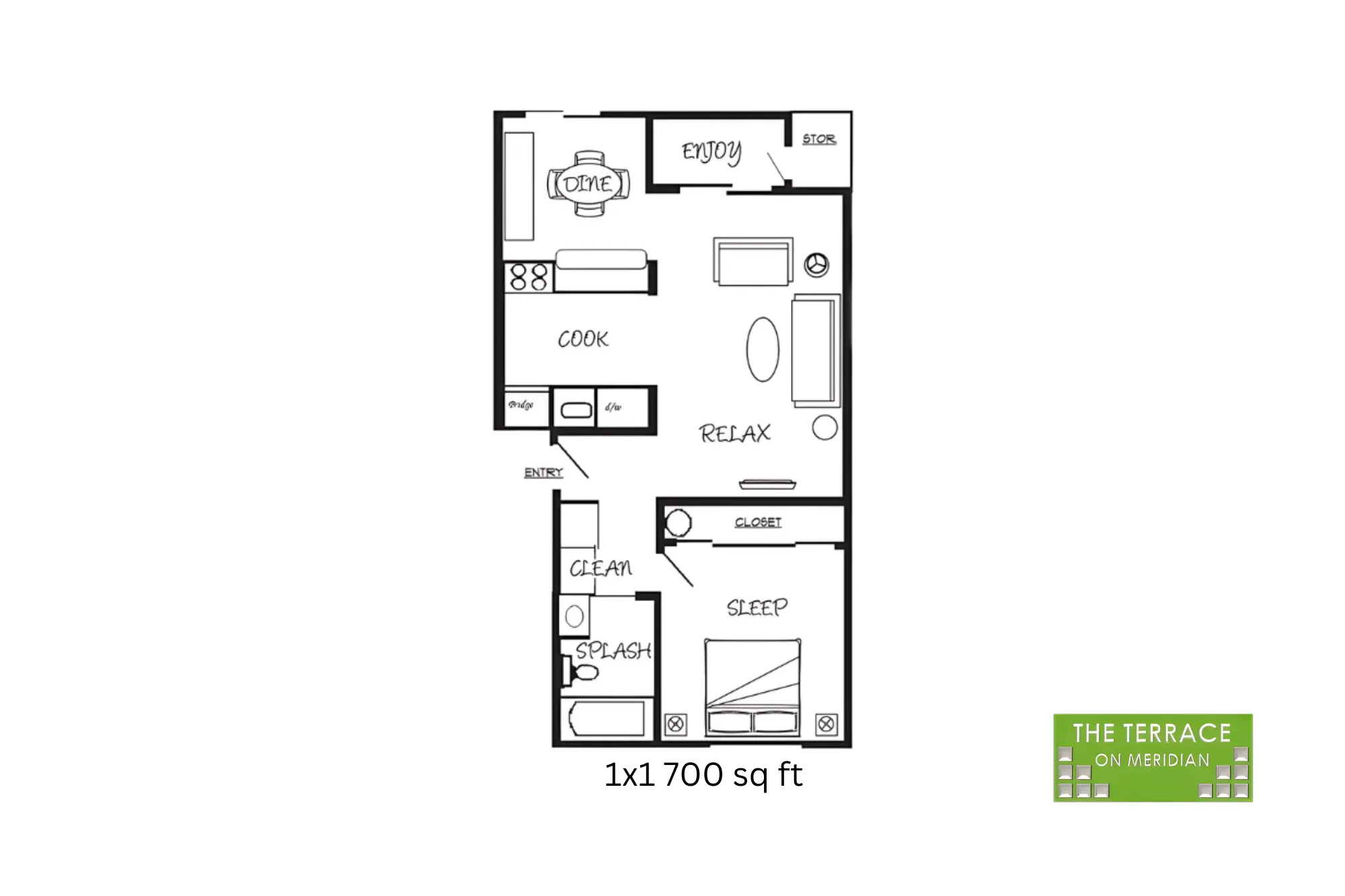 One Bedroom | 1 Bed Apartment | Terrace on Meridian
