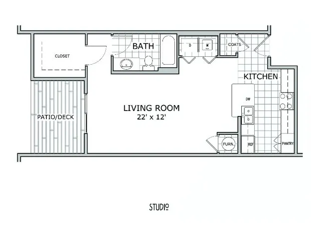 Lydia 1 | Studio | Coryell Courts Apartments