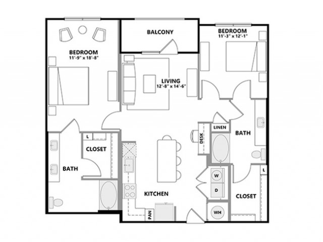 C5b | 2 Bed Apartment | AMLI Addison