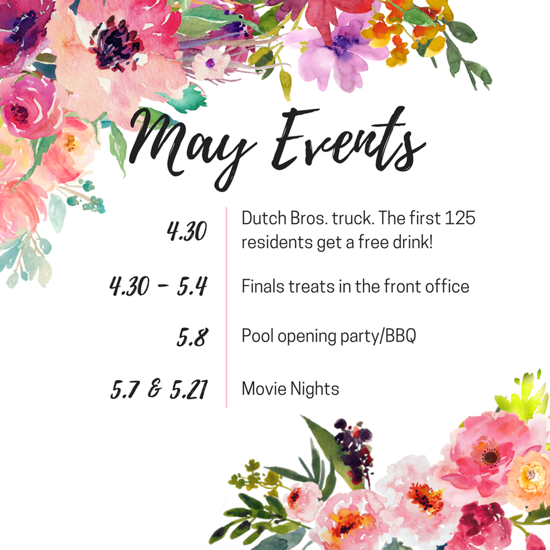 Upcoming May Events