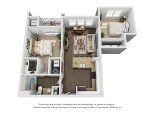 Spacious 1-3 Bedroom Apartments in Wheeling | Floor Plans