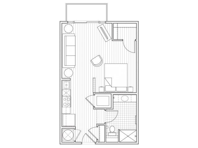Studio 1, & 2 Bed Apartments - Floor Plans | Alpha Mill Apartments in ...