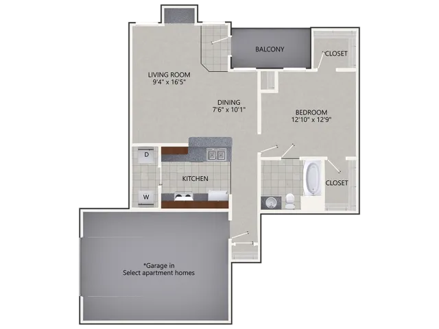 1, 2 & 3 Bed Apartments | Cottonwood Ridgeview