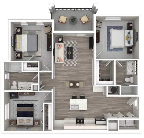 Studio - 3 Bed Apartments - Check Availability | Charlotte Commons