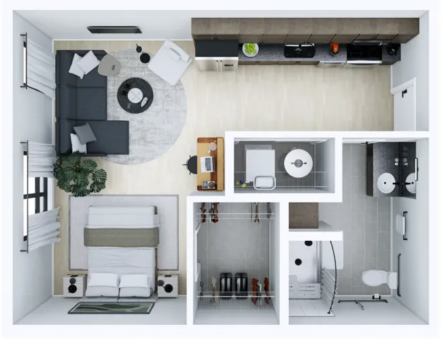 Floor Plans | Studio to 3-Bedroom Apartments in Columbus, OH