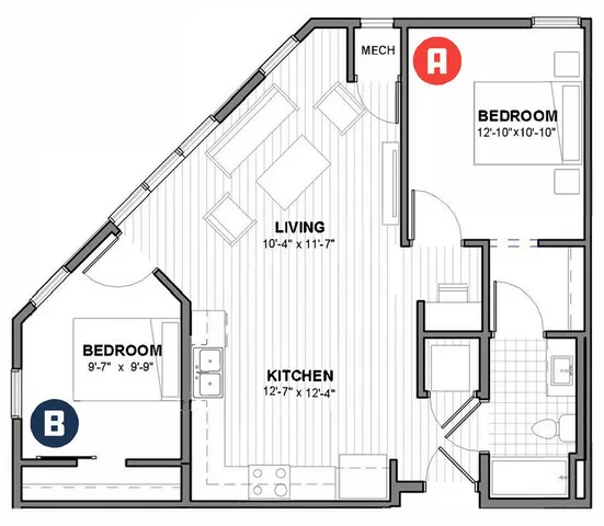 View Our Studio, 1, and 2 Bedroom Floor Plans | Apartments in Ames, IA